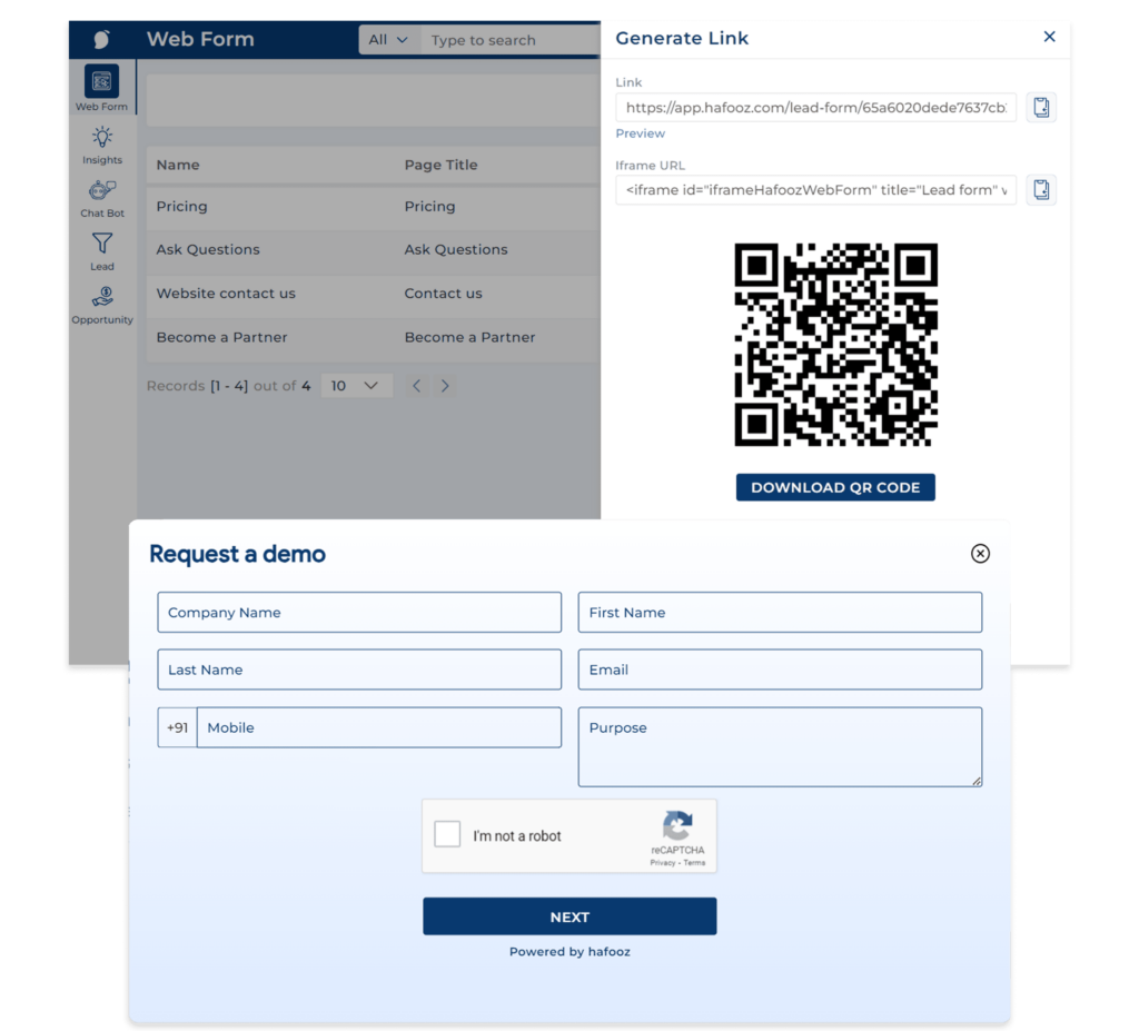 hafooz Web Forms | Capture Customer Data Seamlessly